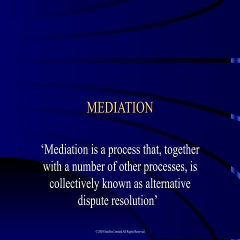 Mediation Presentation | PPT