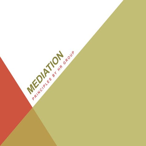 Mediation principles | PPTX