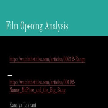 Film Opening Analysis | PPTX