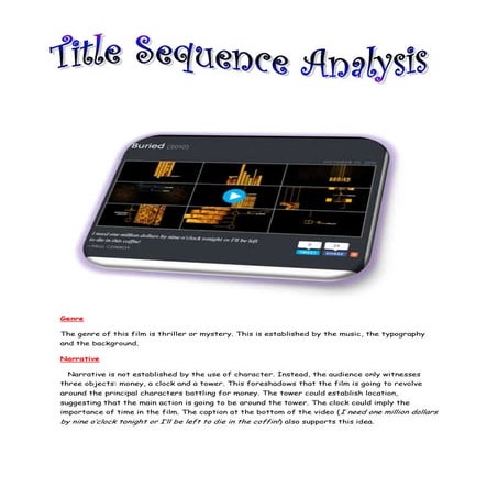 127 hours Still Image Analysis | DOCX