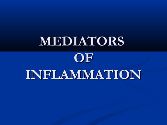 Chemical Mediators Of Inflammation Pptx