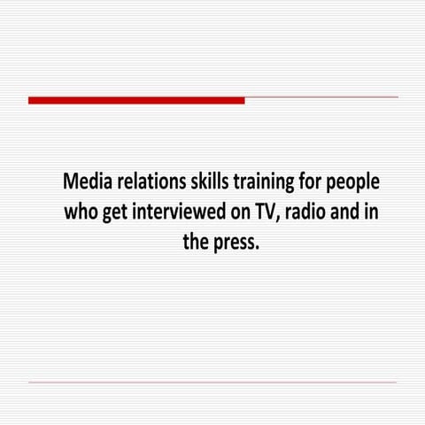Media Training Module | PPT