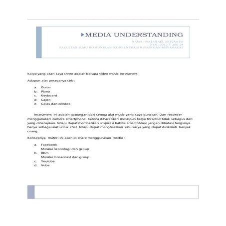 Media understanding | DOCX