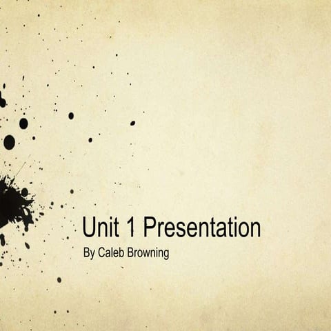 Media Unit 1 Presentation | PPT