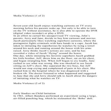 Media Violence | PDF