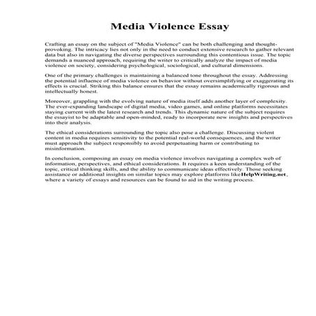 Media Analysis Essay. Pamlico Community College | PDF