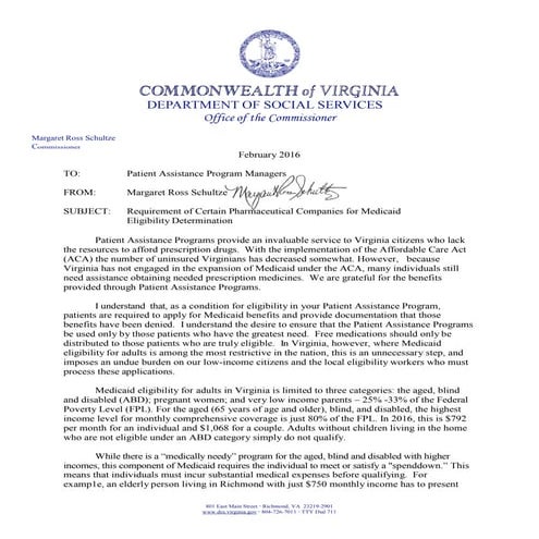 Medicaid letter | PDF