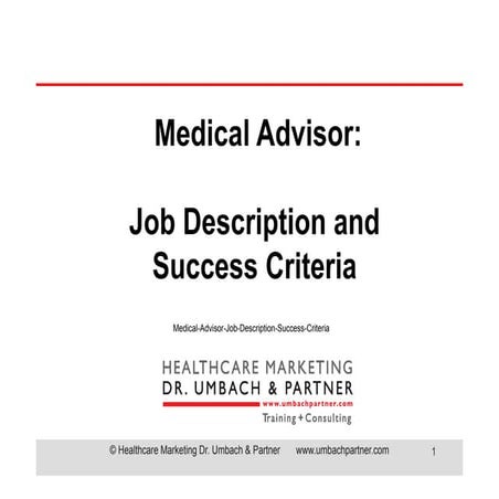 Medical advisor-job-description-success-criteria | PDF