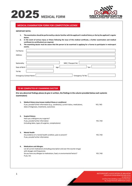 Medical form | PDF