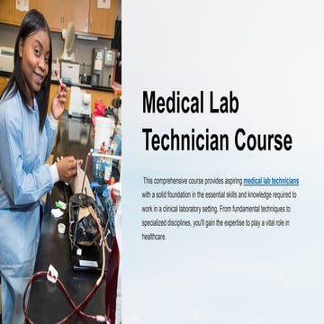 Excel in Healthcare: George Group Of Colleges' Medical Lab Technician ...