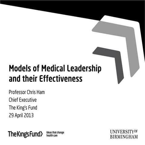 Models of medical leadership and their effectiveness | PDF