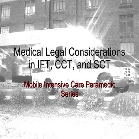 MICP - Medico-legal aspects fo CCT, IFT, and SCT | PPT