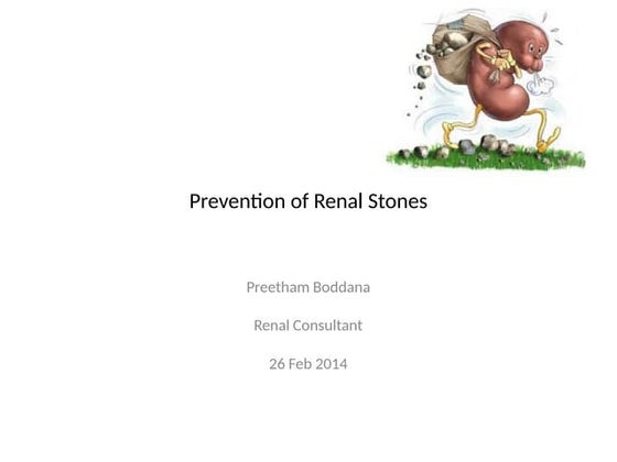 How kidney stones are formed | PPT