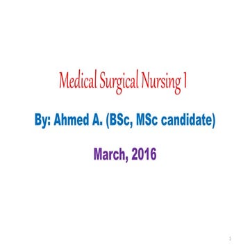 Medical - Surgical Nursing I outline.pptx