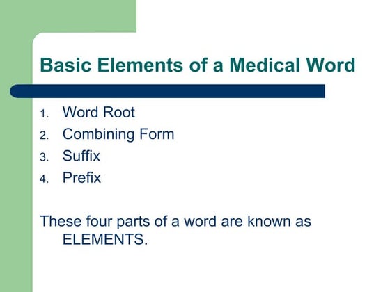 introduction to medical terminology | PPT