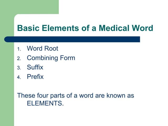 medical terminology.pptx | Medical Health