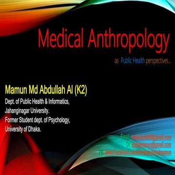 Medical Anthropology by K2 Production | PPTX