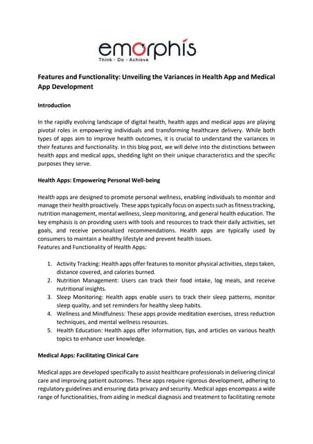 The Role of Mobile Applications : Emorphis technologies | PDF | Computer Software and ...