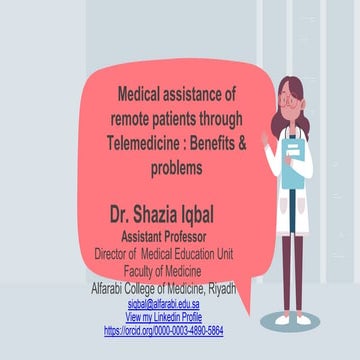 Medical assistance of remote patients through telemedicine benefits and ...