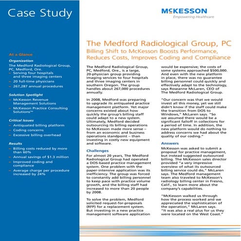 Medical billing shift_to_mc_kesson_boosts_performance_medford | PDF