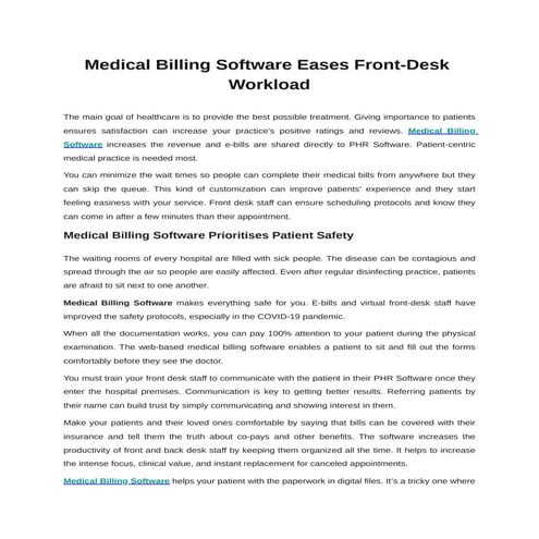 medical billing case study | DOCX