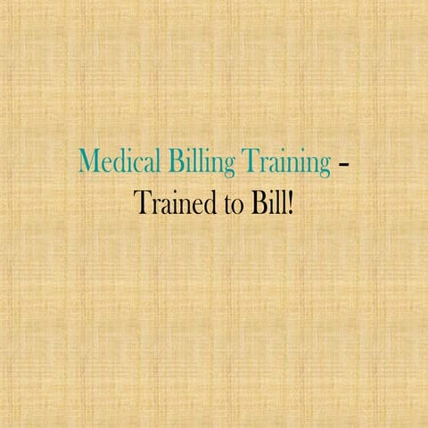 Medical billing training | PPT