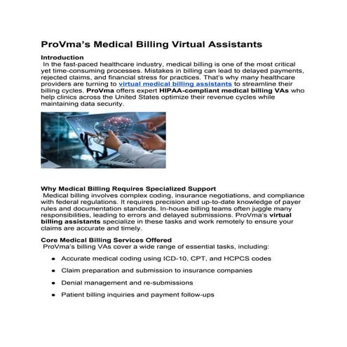 Hire Virtual Medical Billing Experts.... | DOCX