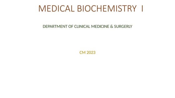BIOCHEMISTRY | PDF | Chemistry | Science