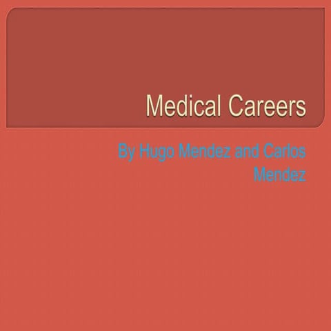 Medical Careers | PPTX
