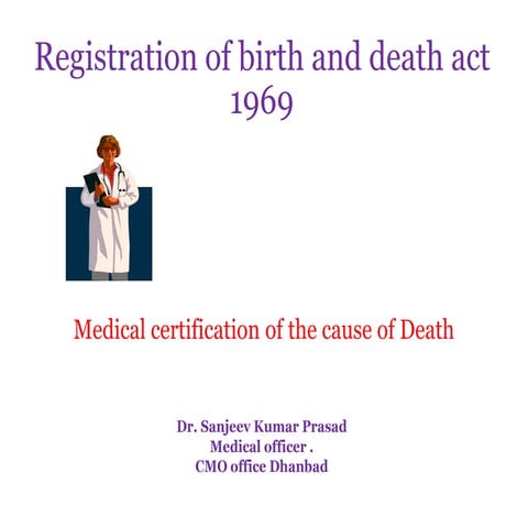 Medical certification of the cause of death | PPTX