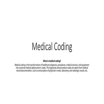 Medical Coding Presentation Draft Version | PPT