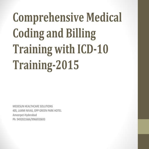 Medical coding training in hyderabad | PPT