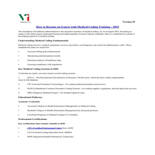 Medical Coding Training | Medical Coding Classes | PDF