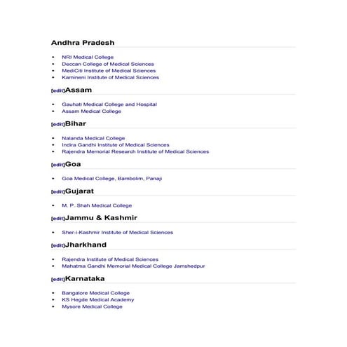 Medical colleges | DOC | College Education | Education