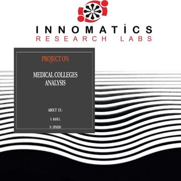 Medical colleges Analysis Project1 ppt.pptx | College Planning ...