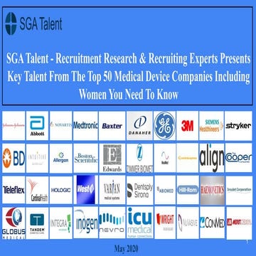 SGA Talent Presents The Key Players In The Medical Device Industry | PDF