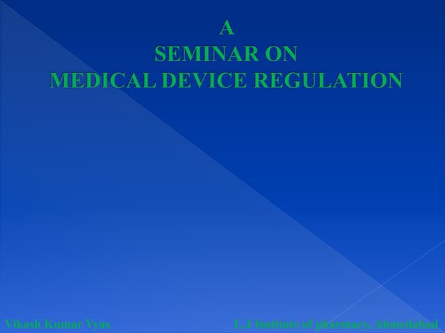 Medical devices introduction | PPT