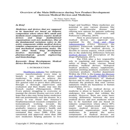 Different Stages of Medical Device Development and Drug Development ...