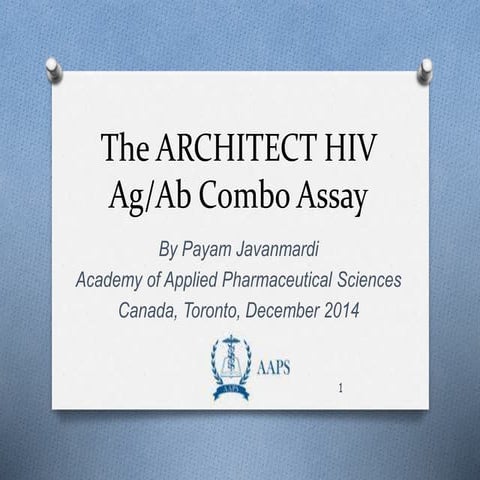 Medical devices; architect hiv ag:ab combo assay | PPTX