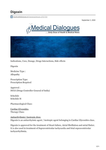 Digoxin | PPT