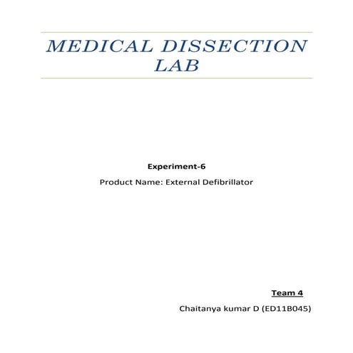 Medical dissection lab defibrillator | PDF