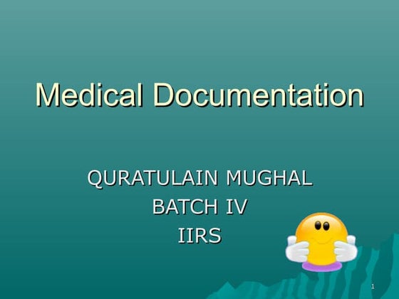 Medical documentation presentation | PPTX