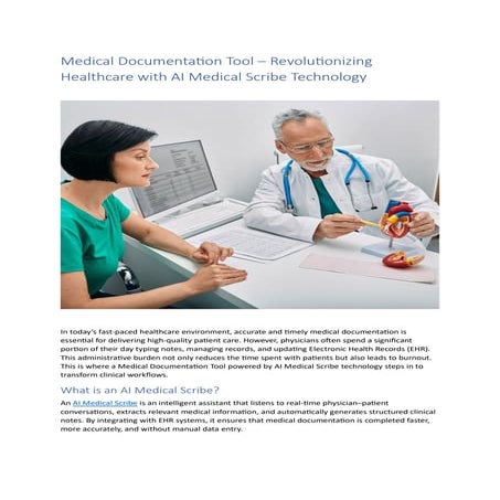 AI Medical Scribe for Faster Documentation | PDF