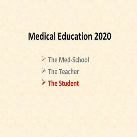 Medical education 2020 the med-student | PPT | Education