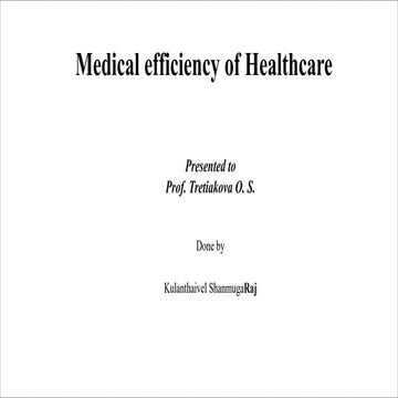 Medical efficiency | PPT