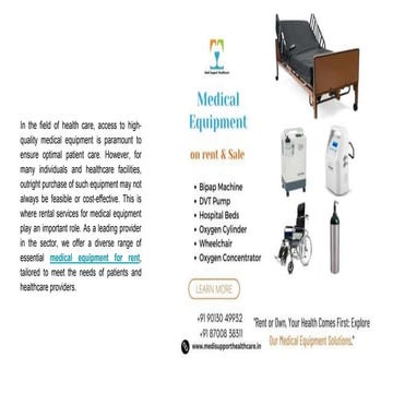 Medical Equipment Rental for Comfort and Care | PPTX