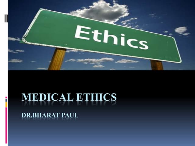 Introduction To Ethics & Ethical Principles | PPTX