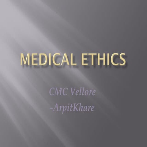 Medical ethics | PPT