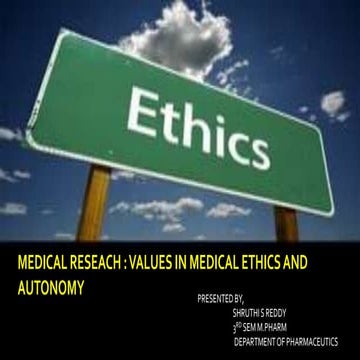 Medical ethics biostatistics and research | PPTX