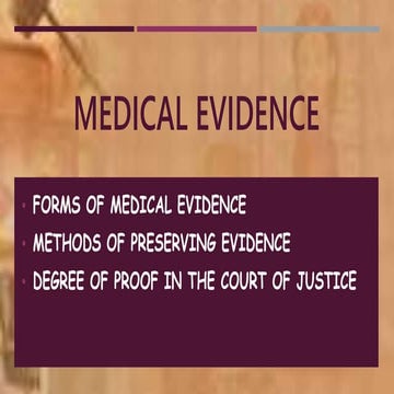 Medical Evidence | PPTX